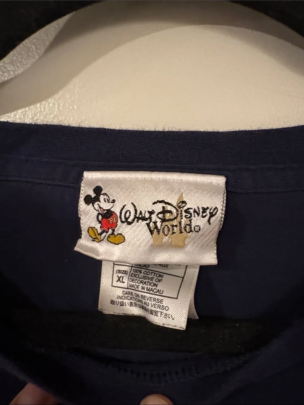 Disney | Shirts | Disney Navy Blue Mickey Embroidered Logo Tee | Poshmark